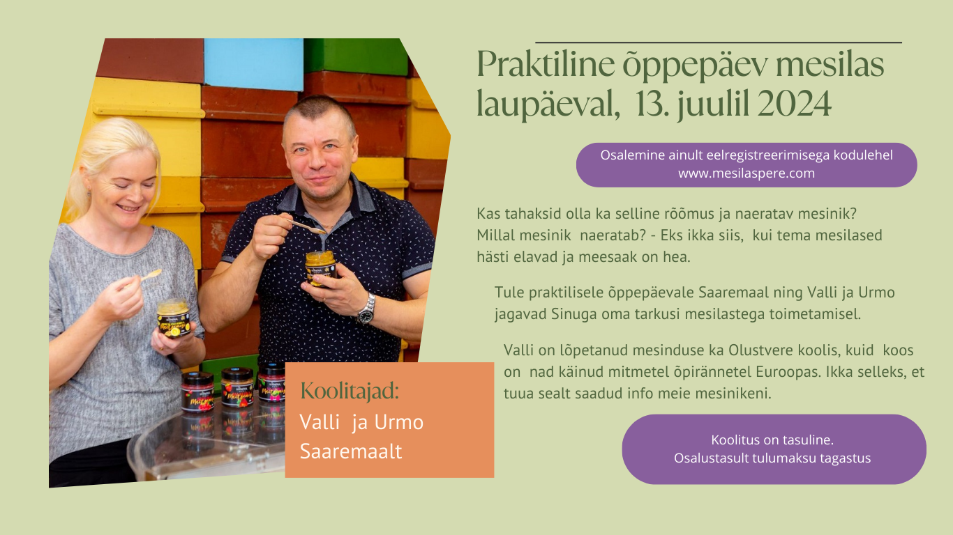 Praktilised õppepäevad Saaremaal – Mesilaspere